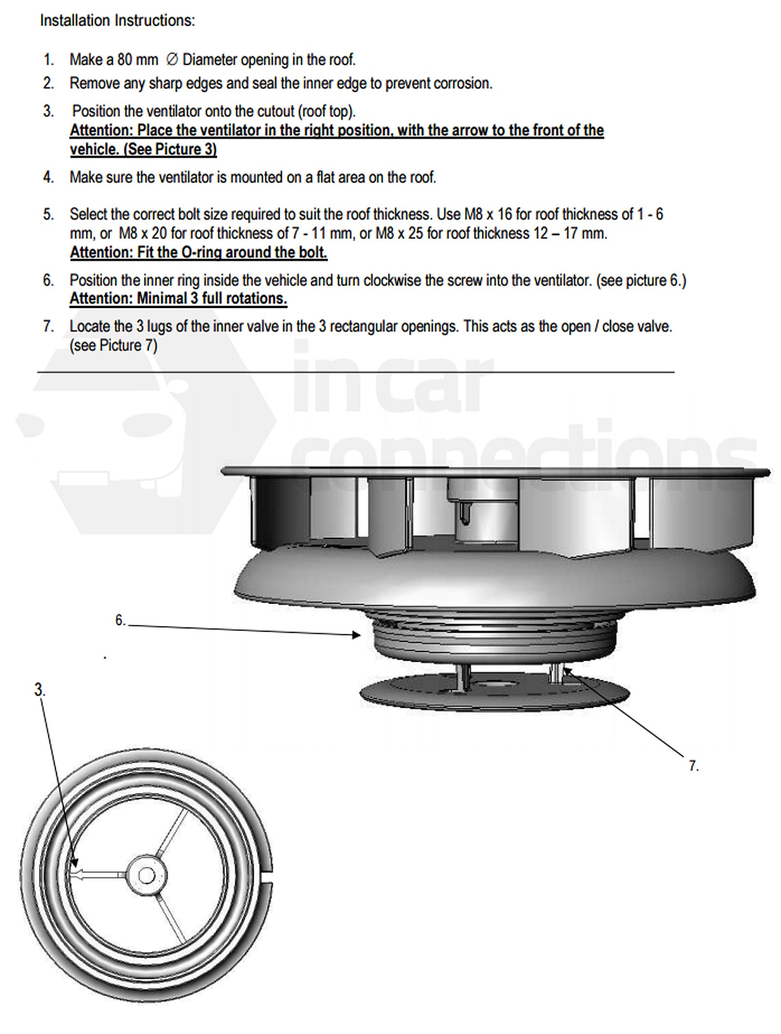Van roof vent small rotary van ventilator for van bus caravan ...